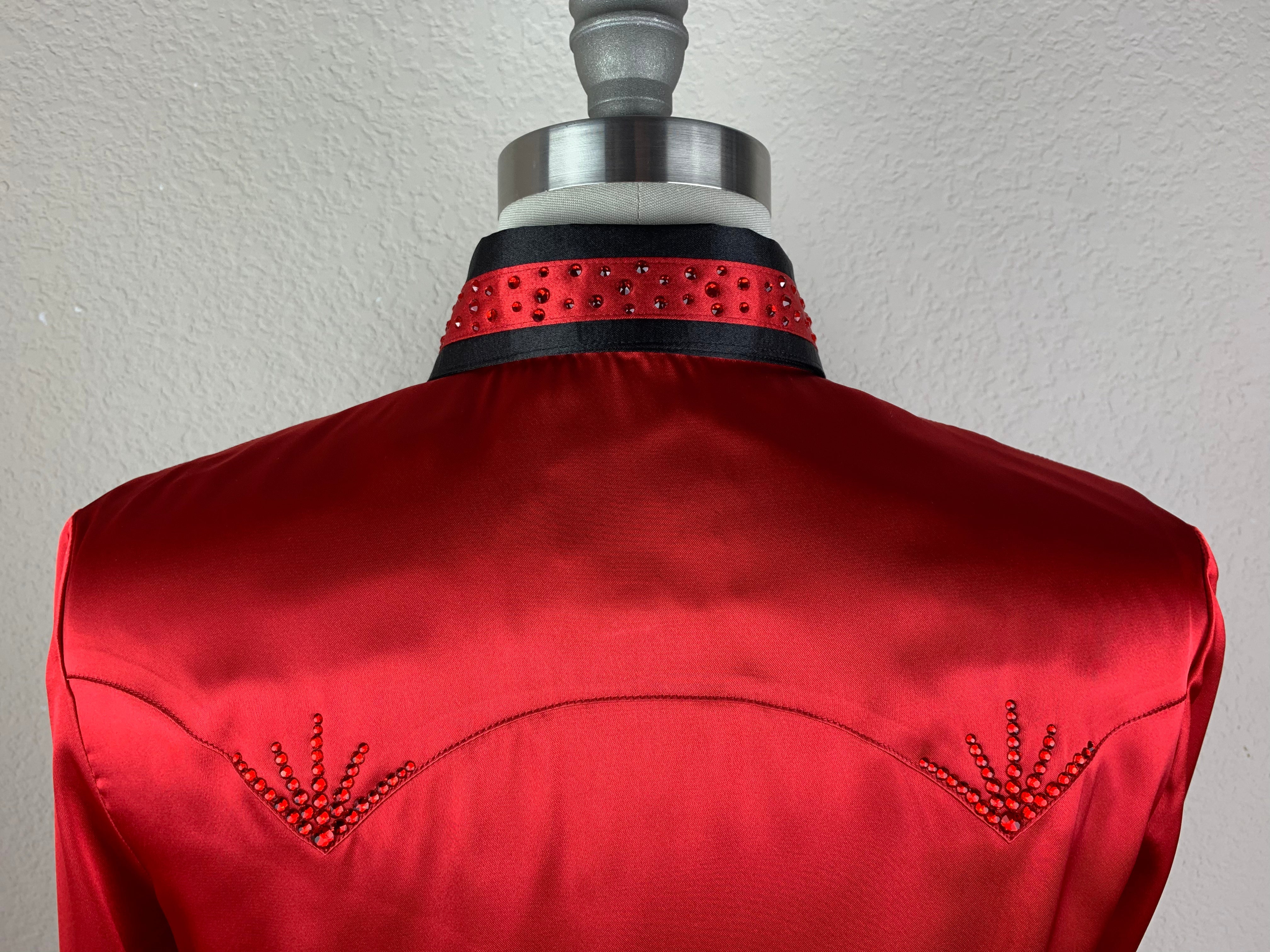 Buy CR Special Bright Red with Black Bold Stripe Satin at CR RanchWear ...